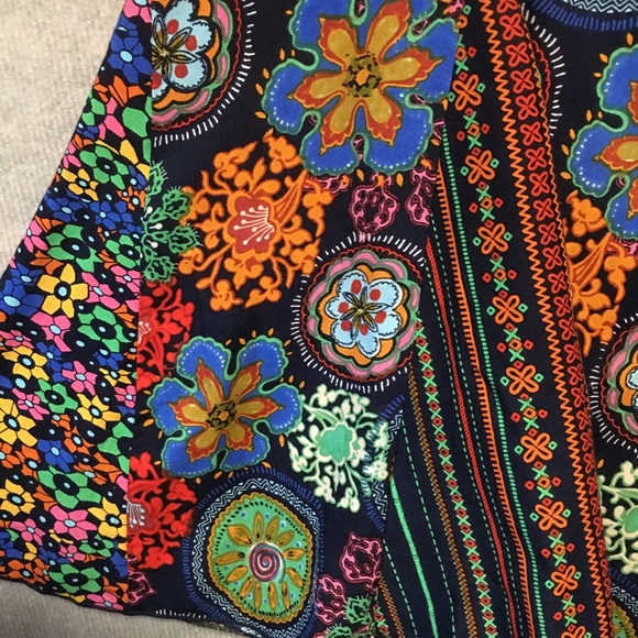 phool | Dresses | Phool Y2k Flirty Med Dress Artsy Fit Flare Patchwork ...